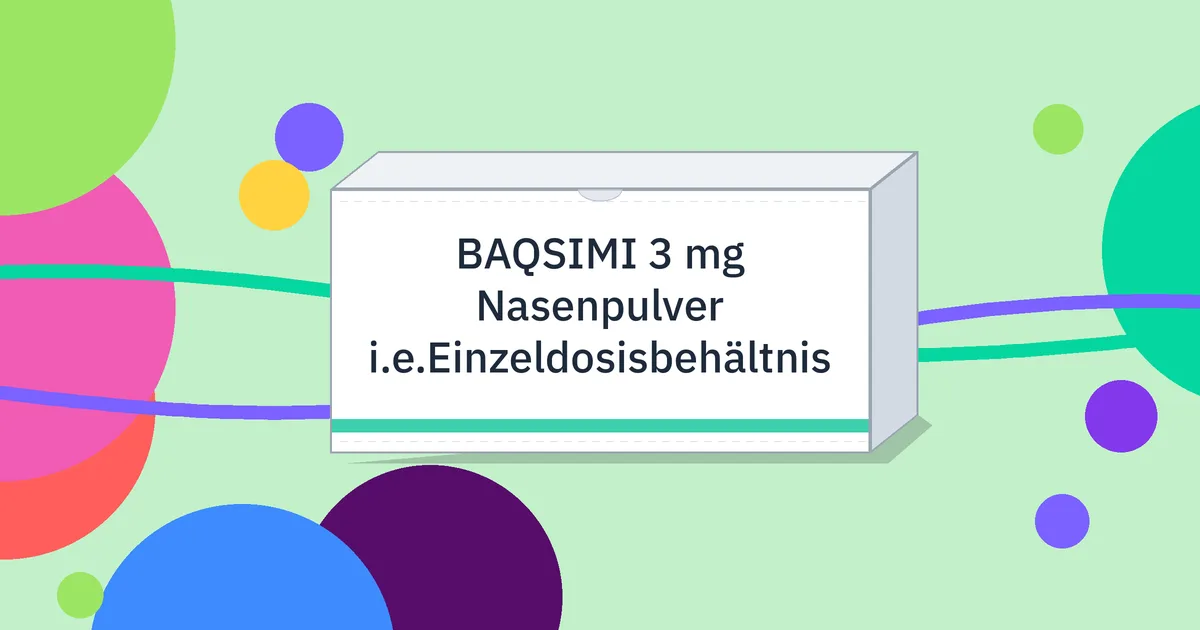 Symbolbild: Packung mit der Aufschrift BAQSIMI 3 mg Nasenpulver i.e.Einzeldosisbehältnis (PZN 17885244) – Verfügbarkeit und Bezug in Apotheken in Frankfurt am Main