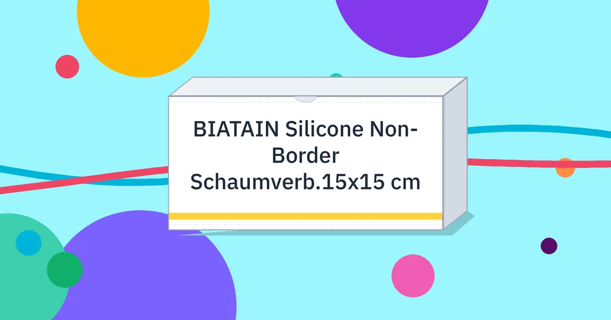 Symbolbild: Packung mit der Aufschrift BIATAIN Silicone Non-Border Schaumverb.15x15 cm (PZN 18670273) – Verfügbarkeit und Bezug in Apotheken in Frankfurt am Main