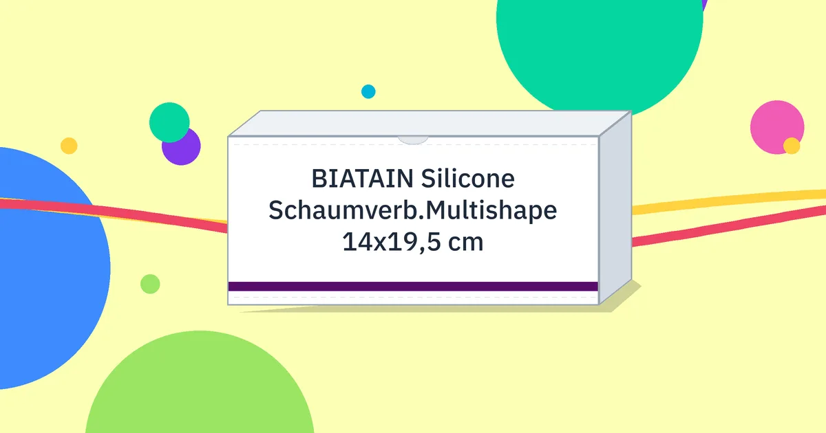 Symbolbild: Packung mit der Aufschrift BIATAIN Silicone Schaumverb.Multishape 14x19,5 cm (PZN 16515924) – Verfügbarkeit und Bezug in Apotheken in Frankfurt am Main