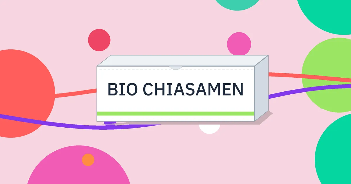 Symbolbild: Packung mit der Aufschrift BIO CHIASAMEN (PZN 09465143) – Verfügbarkeit und Bezug in Apotheken in Frankfurt am Main