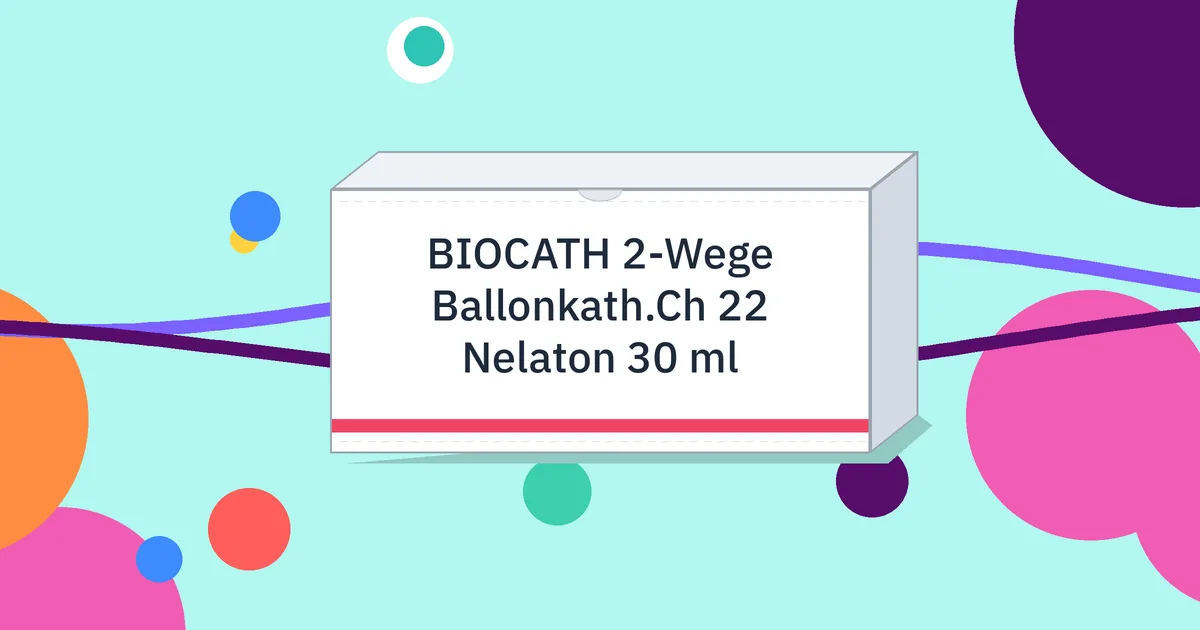 Symbolbild: Packung mit der Aufschrift BIOCATH 2-Wege Ballonkath.Ch 22 Nelaton 30 ml (PZN 04762416) – Verfügbarkeit und Bezug in Apotheken in Frankfurt am Main
