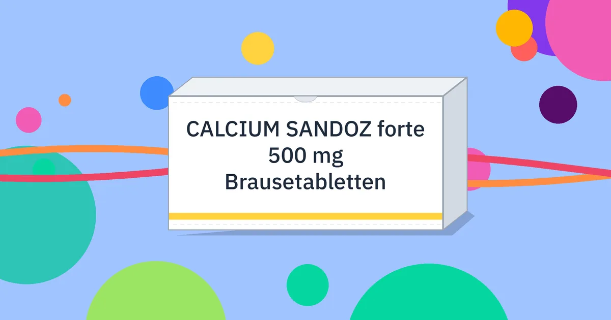 Symbolbild: Packung mit der Aufschrift CALCIUM SANDOZ forte 500 mg Brausetabletten (PZN 17306022) – Verfügbarkeit und Bezug in Apotheken in Frankfurt am Main