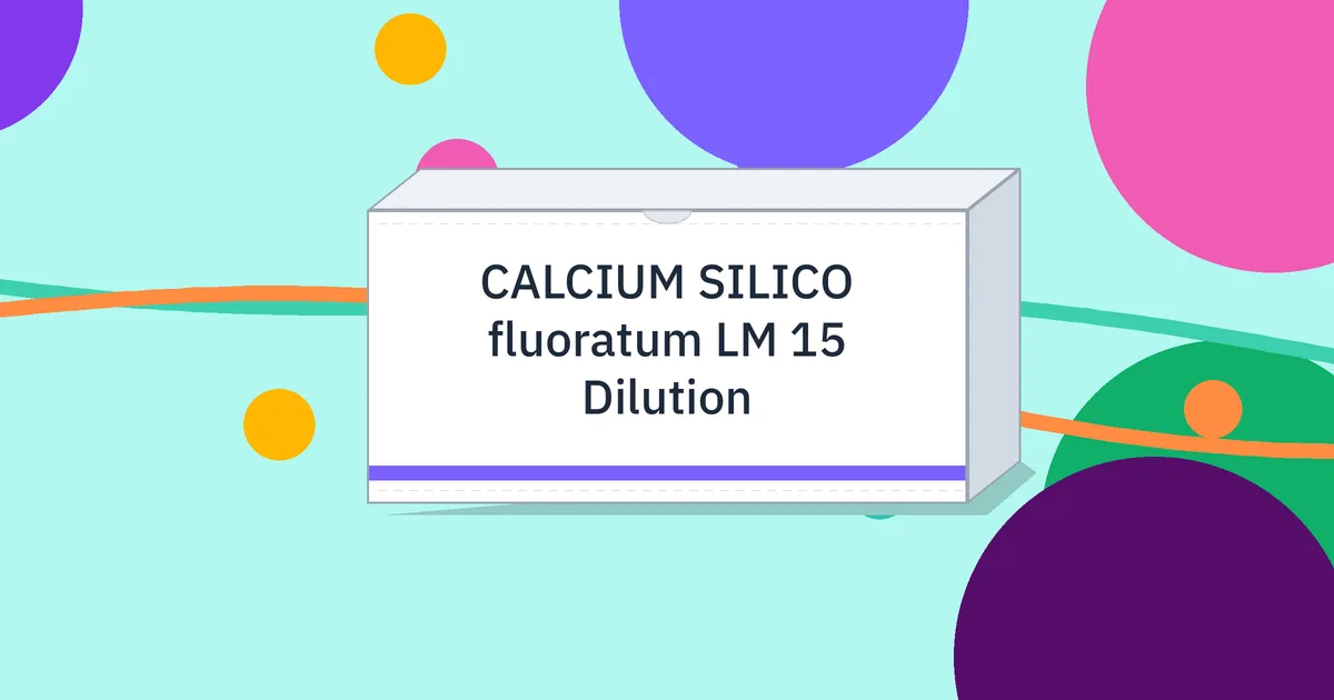 Symbolbild: Packung mit der Aufschrift CALCIUM SILICO fluoratum LM 15 Dilution (PZN 12806139) – Verfügbarkeit und Bezug in Apotheken in Frankfurt am Main