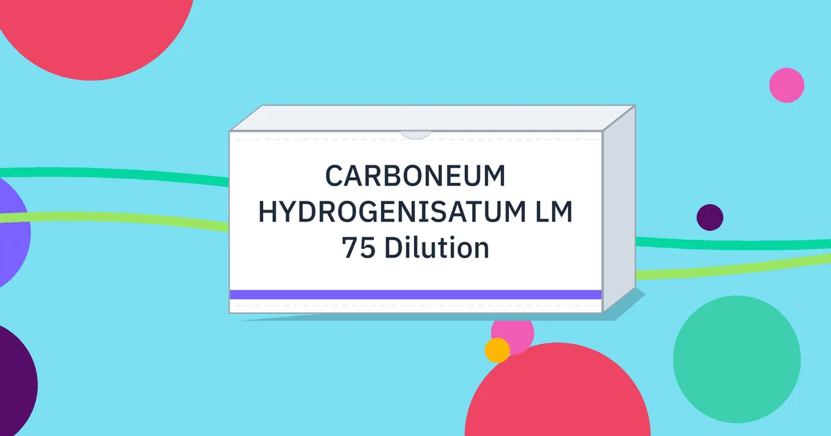 Symbolbild: Packung mit der Aufschrift CARBONEUM HYDROGENISATUM LM 75 Dilution (PZN 13428478) – Verfügbarkeit und Bezug in Apotheken in Frankfurt am Main