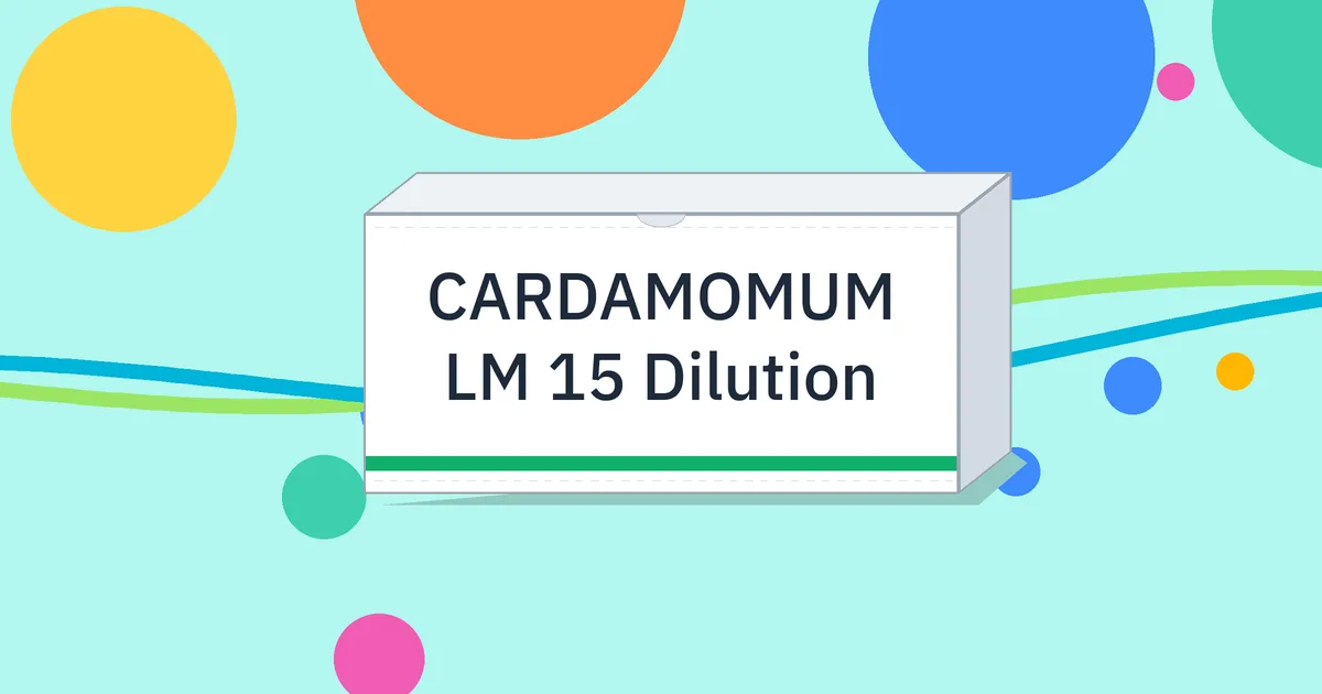 Symbolbild: Packung mit der Aufschrift CARDAMOMUM LM 15 Dilution (PZN 13429650) – Verfügbarkeit und Bezug in Apotheken in Frankfurt am Main