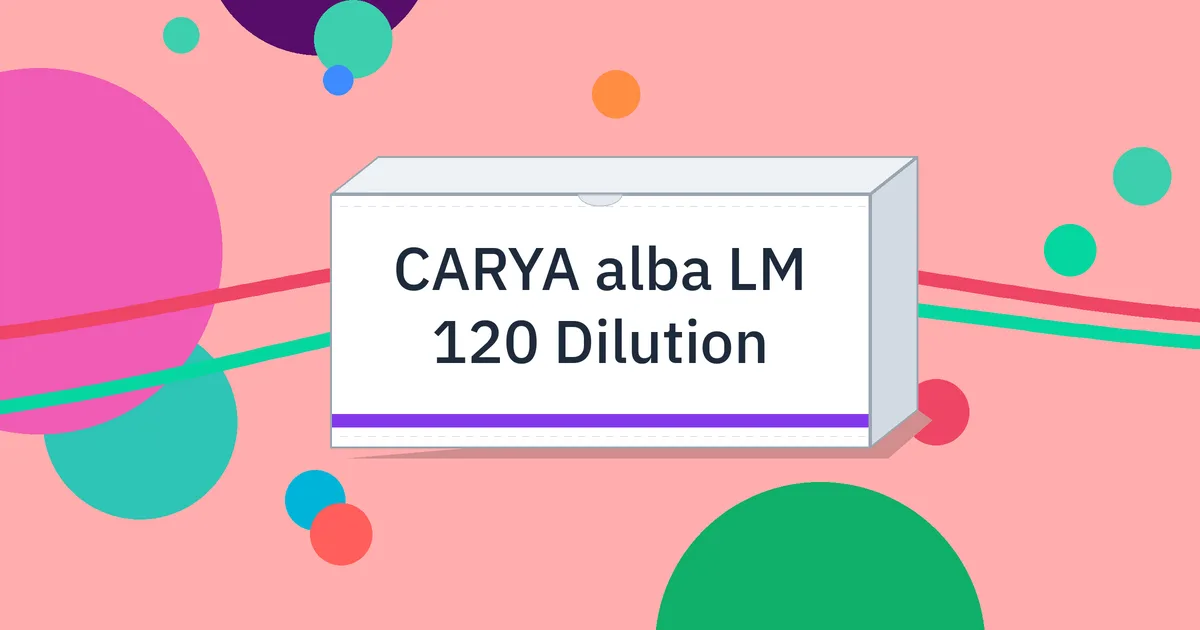 Symbolbild: Packung mit der Aufschrift CARYA alba LM 120 Dilution (PZN 13431807) – Verfügbarkeit und Bezug in Apotheken in Frankfurt am Main