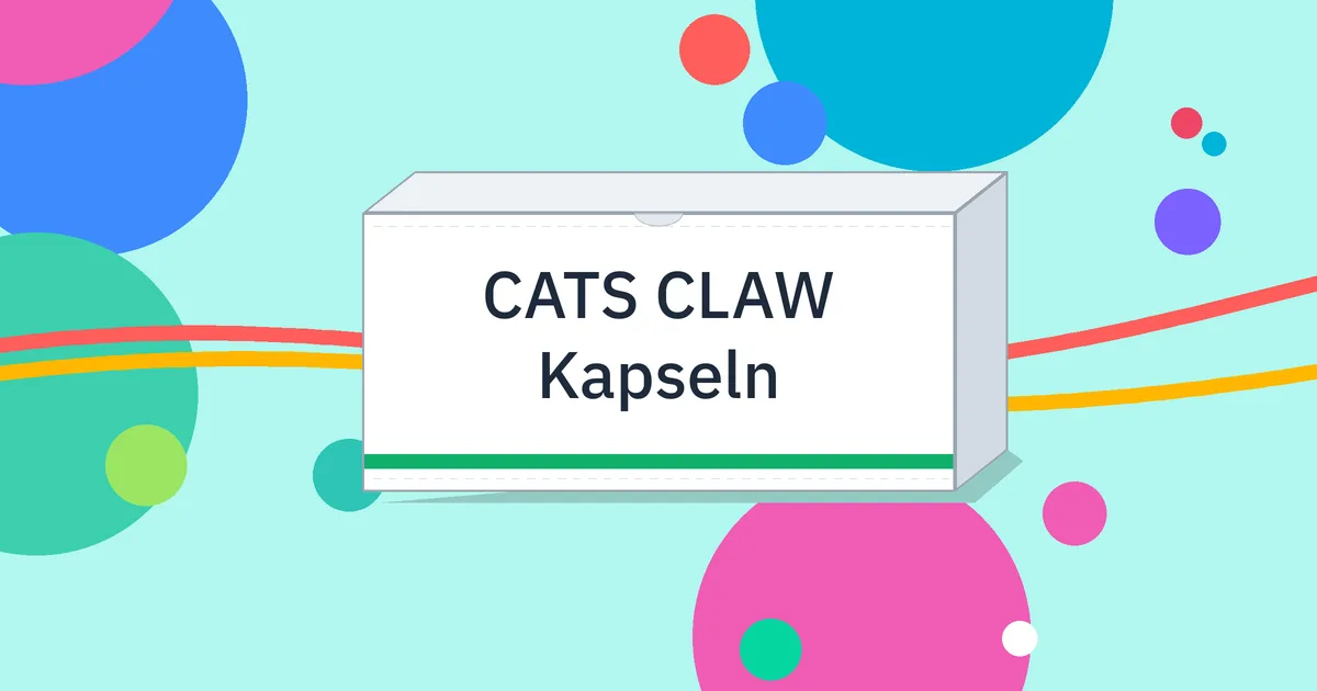 Symbolbild: Packung mit der Aufschrift CATS CLAW Kapseln (PZN 09844739) – Verfügbarkeit und Bezug in Apotheken in Frankfurt am Main