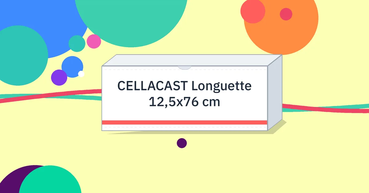 Symbolbild: Packung mit der Aufschrift CELLACAST Longuette 12,5x76 cm (PZN 14055080) – Verfügbarkeit und Bezug in Apotheken in Frankfurt am Main