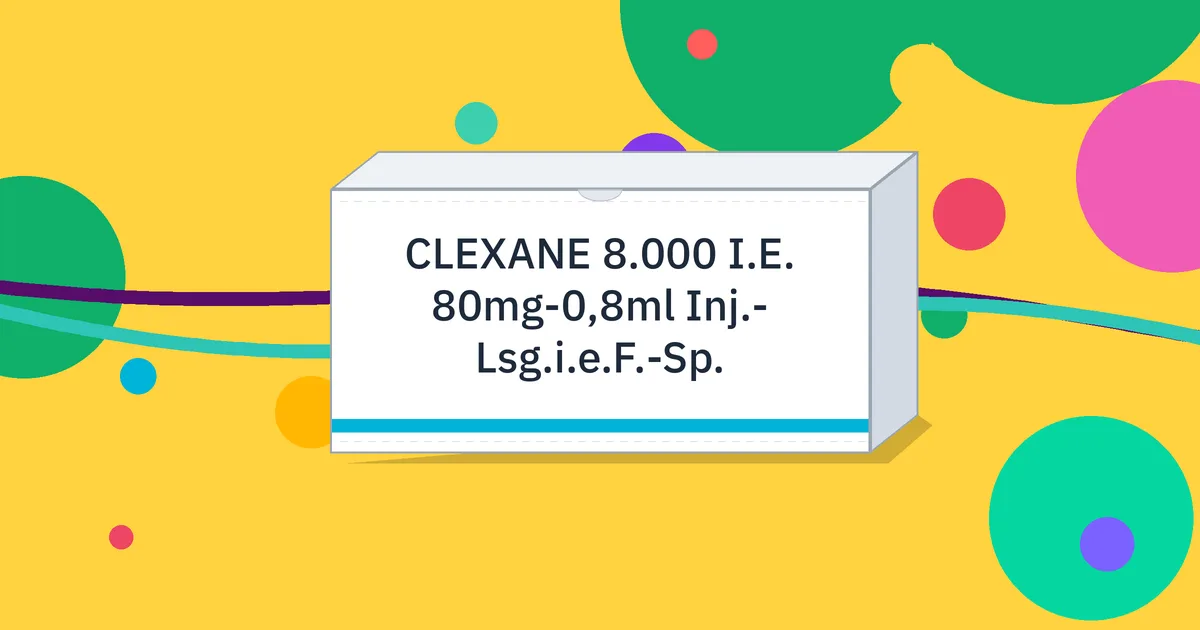 Symbolbild: Packung mit der Aufschrift CLEXANE 8.000 I.E. 80mg-0,8ml Inj.-Lsg.i.e.F.-Sp. (PZN 15814961) – Verfügbarkeit und Bezug in Apotheken in Frankfurt am Main