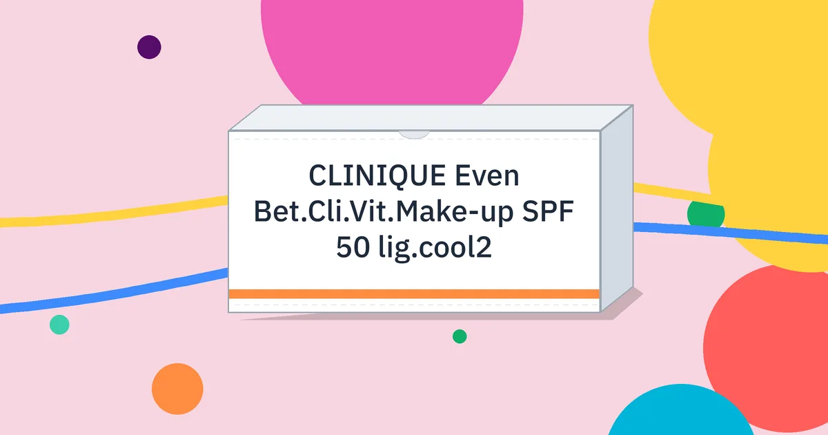 Symbolbild: Packung mit der Aufschrift CLINIQUE Even Bet.Cli.Vit.Make-up SPF 50 lig.cool2 (PZN 19633185) – Verfügbarkeit und Bezug in Apotheken in Frankfurt am Main