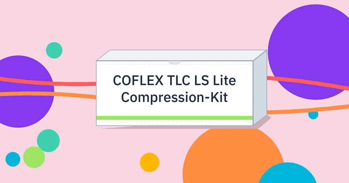 Symbolbild: Packung mit der Aufschrift COFLEX TLC LS Lite Compression-Kit (PZN 17558700) – Verfügbarkeit und Bezug in Apotheken in Frankfurt am Main