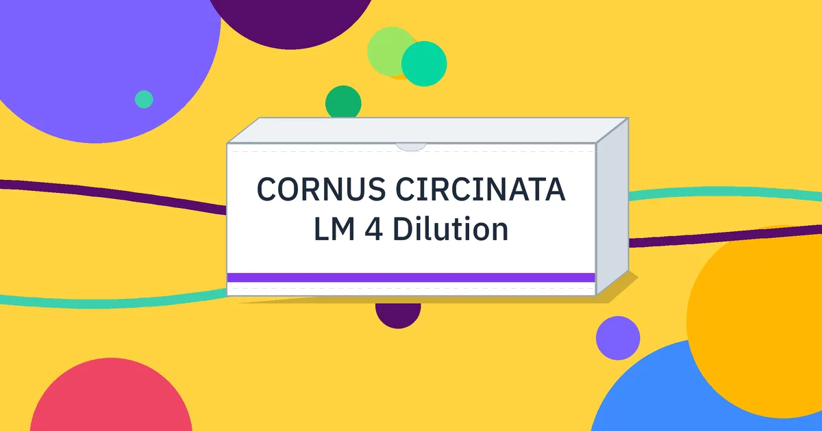Symbolbild: Packung mit der Aufschrift CORNUS CIRCINATA LM 4 Dilution (PZN 13452034) – Verfügbarkeit und Bezug in Apotheken in Frankfurt am Main