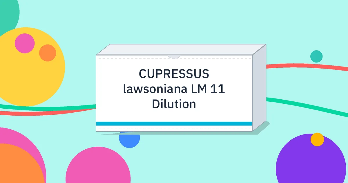 Symbolbild: Packung mit der Aufschrift CUPRESSUS lawsoniana LM 11 Dilution (PZN 13457729) – Verfügbarkeit und Bezug in Apotheken in Frankfurt am Main
