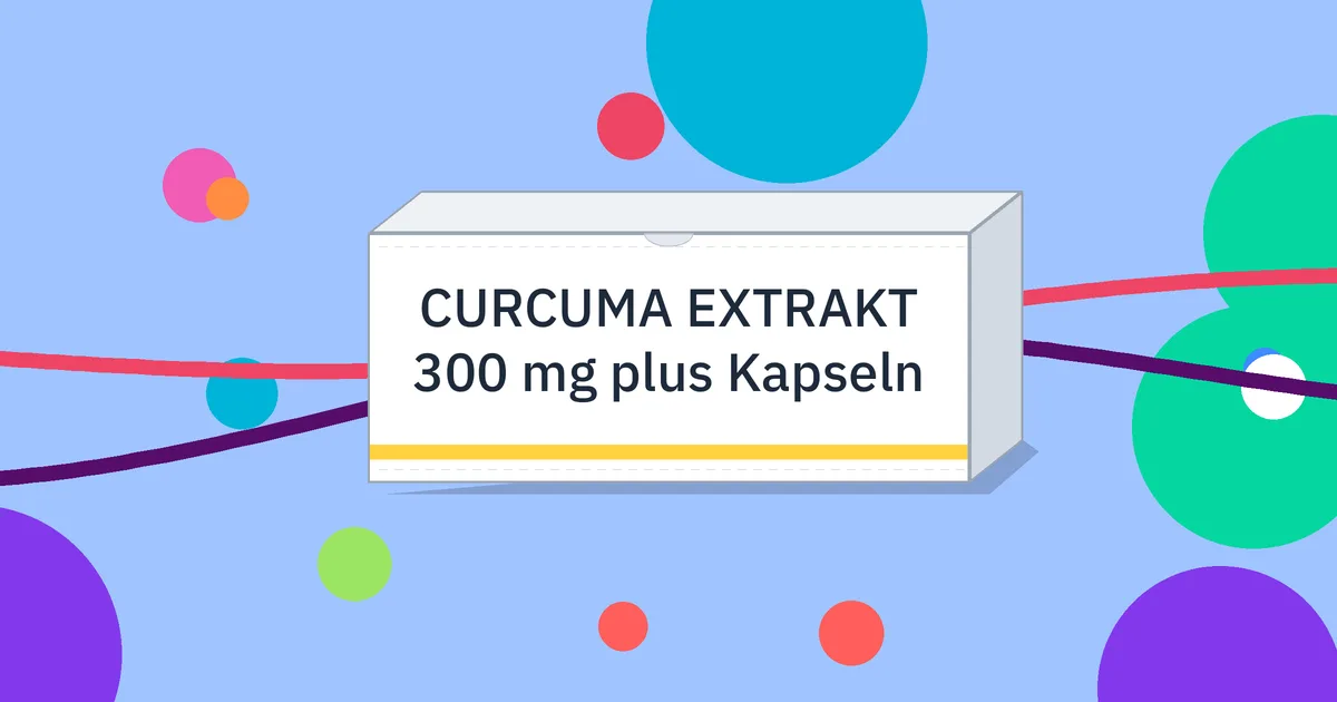 Symbolbild: Packung mit der Aufschrift CURCUMA EXTRAKT 300 mg plus Kapseln (PZN 17425985) – Verfügbarkeit und Bezug in Apotheken in Frankfurt am Main