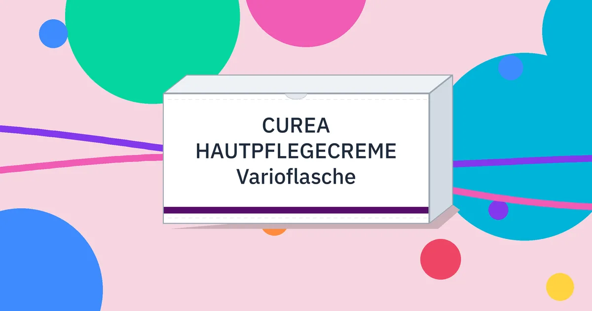 Symbolbild: Packung mit der Aufschrift CUREA HAUTPFLEGECREME Varioflasche (PZN 18789979) – Verfügbarkeit und Bezug in Apotheken in Frankfurt am Main