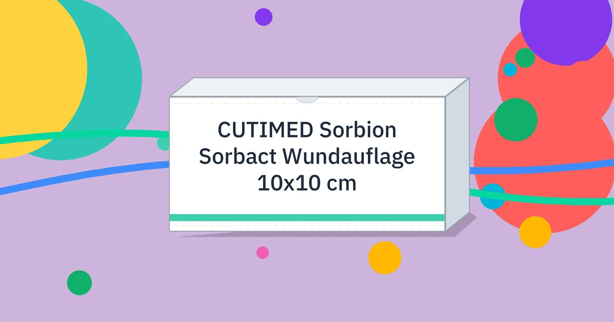 Symbolbild: Packung mit der Aufschrift CUTIMED Sorbion Sorbact Wundauflage 10x10 cm (PZN 17451391) – Verfügbarkeit und Bezug in Apotheken in Frankfurt am Main