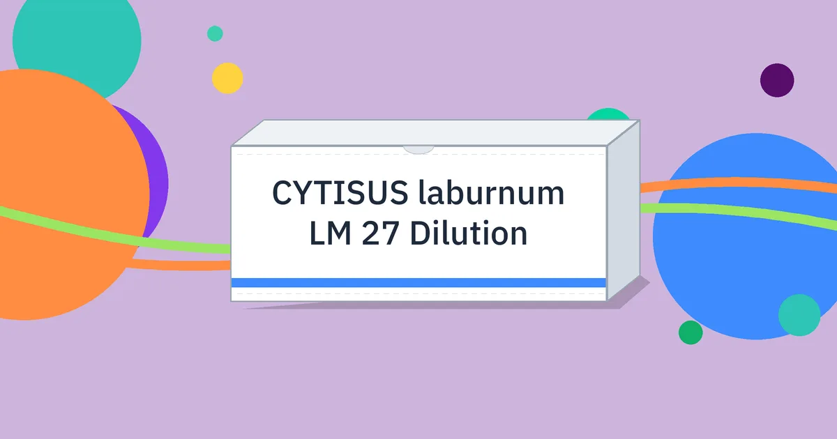 Symbolbild: Packung mit der Aufschrift CYTISUS laburnum LM 27 Dilution (PZN 13460708) – Verfügbarkeit und Bezug in Apotheken in Frankfurt am Main