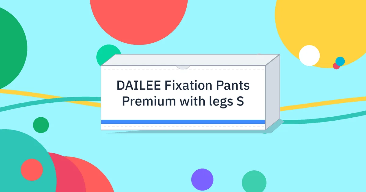 Symbolbild: Packung mit der Aufschrift DAILEE Fixation Pants Premium with legs S (PZN 19125767) – Verfügbarkeit und Bezug in Apotheken in Frankfurt am Main