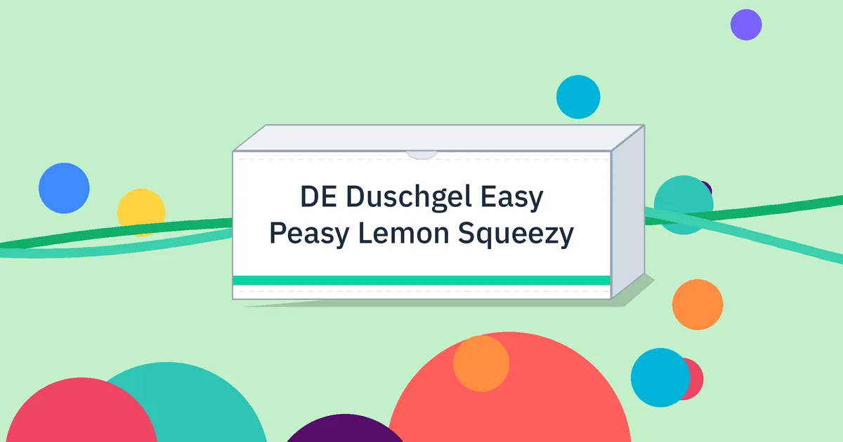 Symbolbild: Packung mit der Aufschrift DE Duschgel Easy Peasy Lemon Squeezy (PZN 19146717) – Verfügbarkeit und Bezug in Apotheken in Frankfurt am Main