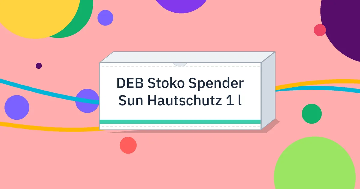 Symbolbild: Packung mit der Aufschrift DEB Stoko Spender Sun Hautschutz 1 l (PZN 11686667) – Verfügbarkeit und Bezug in Apotheken in Frankfurt am Main