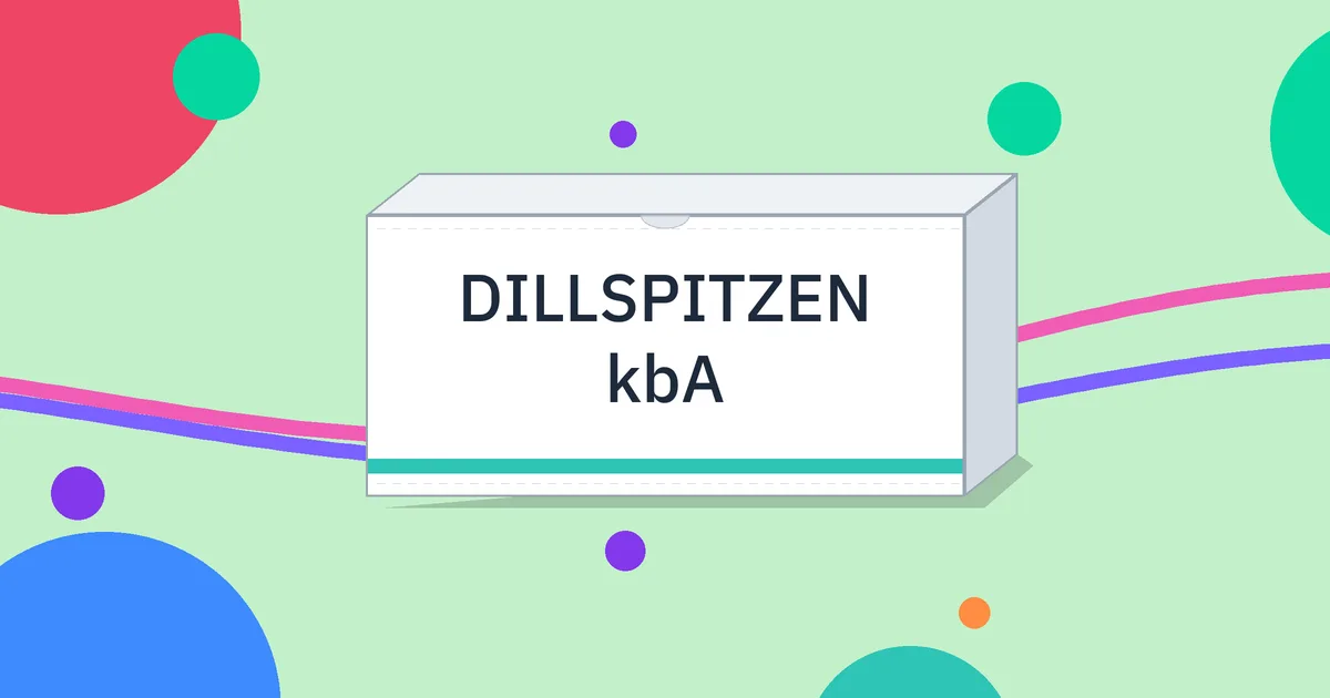 Symbolbild: Packung mit der Aufschrift DILLSPITZEN kbA (PZN 05511053) – Verfügbarkeit und Bezug in Apotheken in Frankfurt am Main