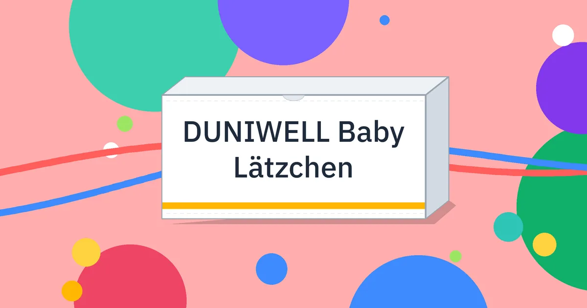 Symbolbild: Packung mit der Aufschrift DUNIWELL Baby Lätzchen (PZN 08759807) – Verfügbarkeit und Bezug in Apotheken in Frankfurt am Main