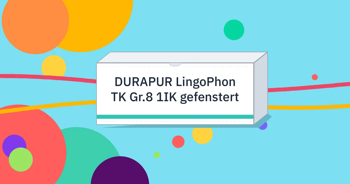 Symbolbild: Packung mit der Aufschrift DURAPUR LingoPhon TK Gr.8 1IK gefenstert (PZN 16030233) – Verfügbarkeit und Bezug in Apotheken in Frankfurt am Main