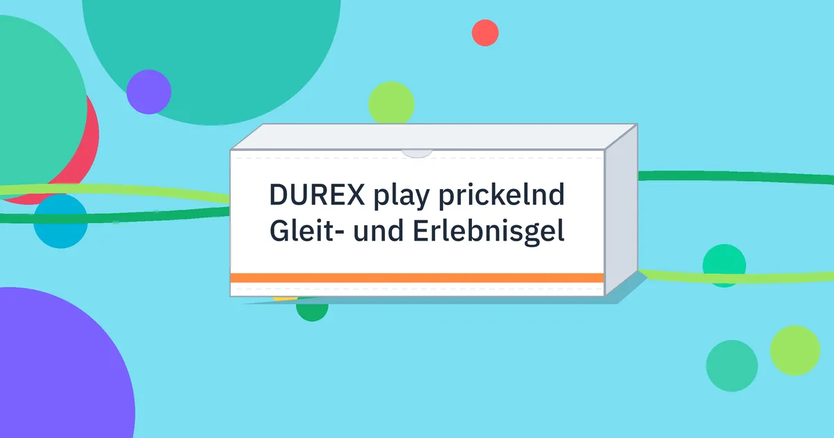 Symbolbild: Packung mit der Aufschrift DUREX play prickelnd Gleit- und Erlebnisgel (PZN 10826451) – Verfügbarkeit und Bezug in Apotheken in Frankfurt am Main