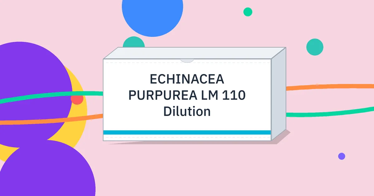 Symbolbild: Packung mit der Aufschrift ECHINACEA PURPUREA LM 110 Dilution (PZN 13468710) – Verfügbarkeit und Bezug in Apotheken in Frankfurt am Main