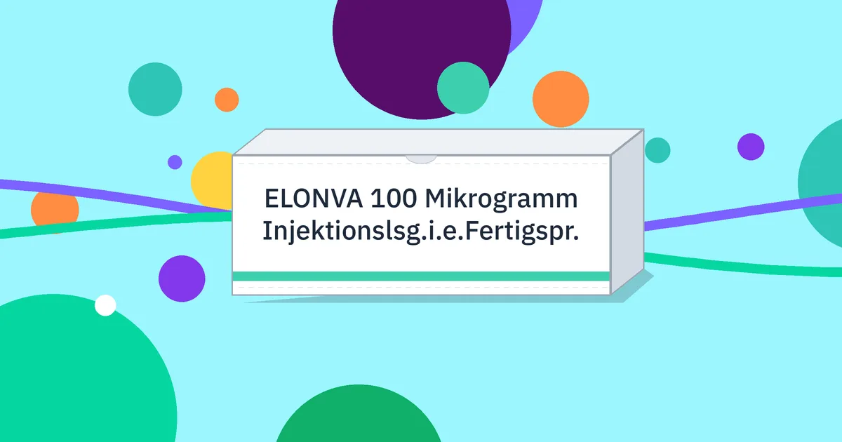 Symbolbild: Packung mit der Aufschrift ELONVA 100 Mikrogramm Injektionslsg.i.e.Fertigspr. (PZN 00837790) – Verfügbarkeit und Bezug in Apotheken in Frankfurt am Main
