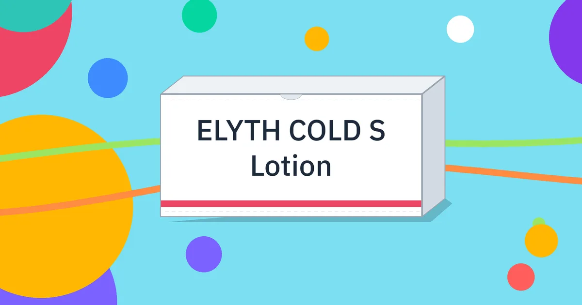 Symbolbild: Packung mit der Aufschrift ELYTH COLD S Lotion (PZN 03419952) – Verfügbarkeit und Bezug in Apotheken in Frankfurt am Main
