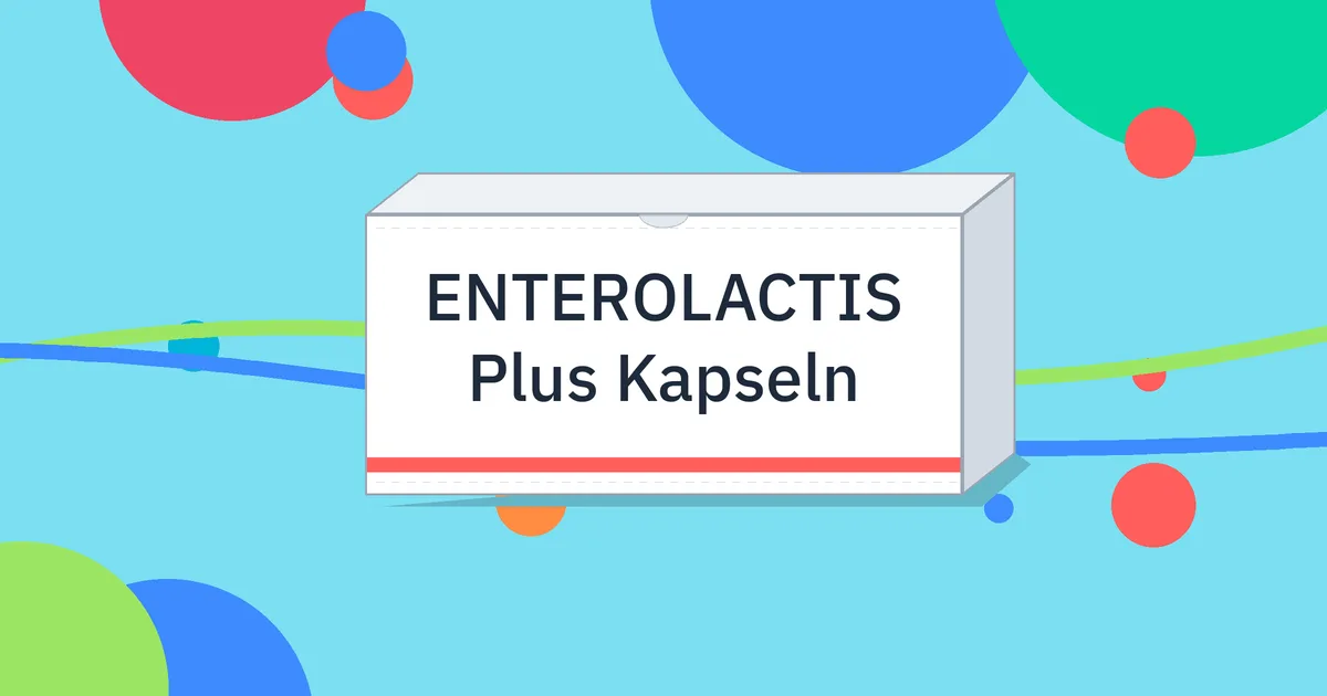 Symbolbild: Packung mit der Aufschrift ENTEROLACTIS Plus Kapseln (PZN 19379781) – Verfügbarkeit und Bezug in Apotheken in Frankfurt am Main