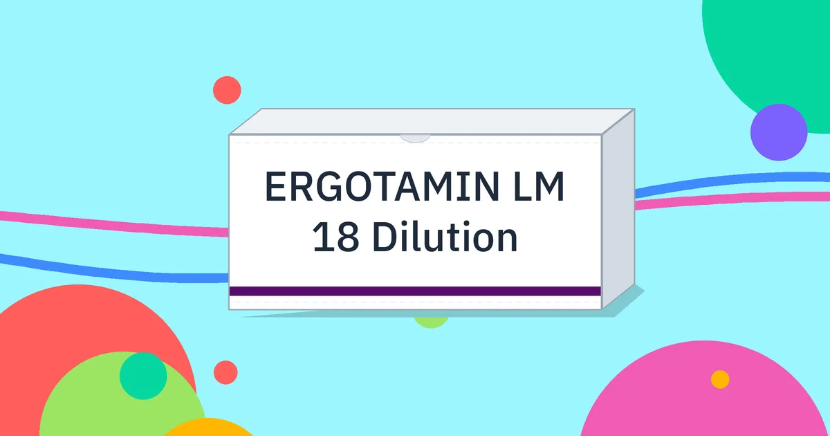 Symbolbild: Packung mit der Aufschrift ERGOTAMIN LM 18 Dilution (PZN 12844921) – Verfügbarkeit und Bezug in Apotheken in Frankfurt am Main