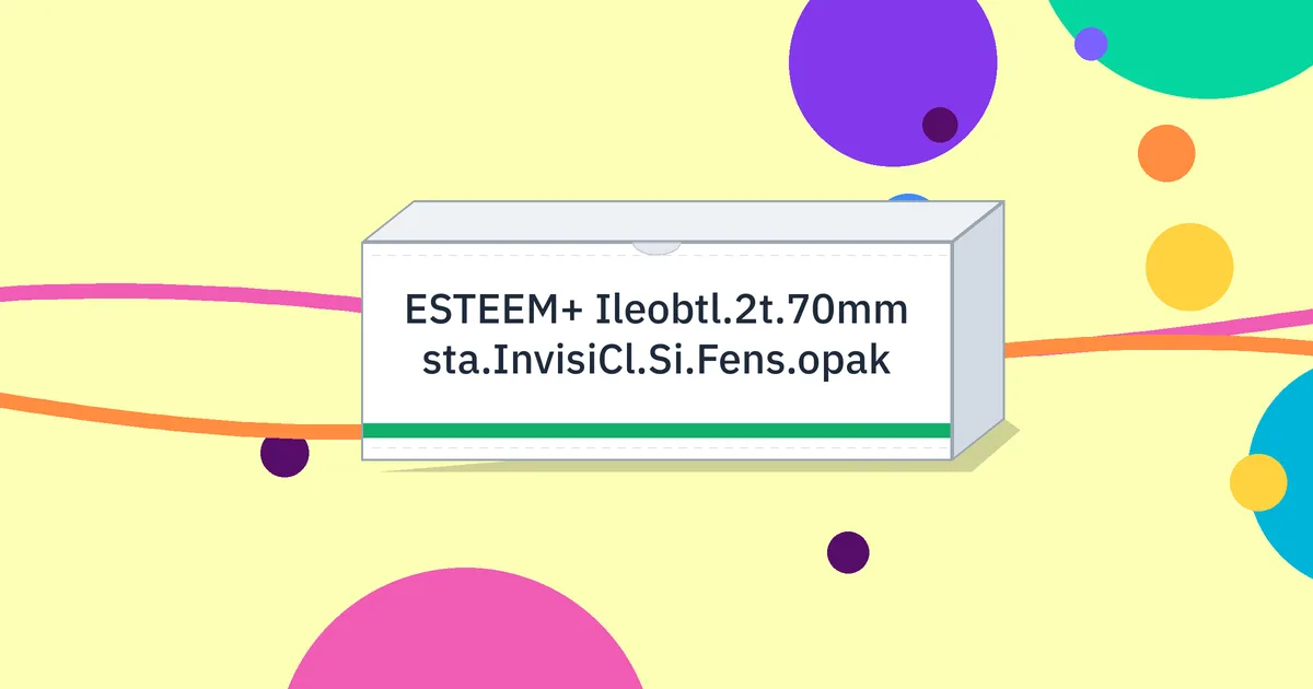 Symbolbild: Packung mit der Aufschrift ESTEEM+ Ileobtl.2t.70mm sta.InvisiCl.Si.Fens.opak (PZN 13507887) – Verfügbarkeit und Bezug in Apotheken in Frankfurt am Main