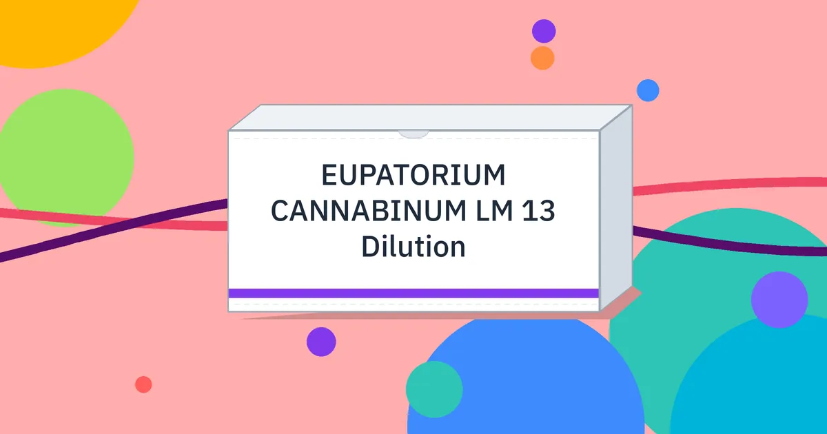 Symbolbild: Packung mit der Aufschrift EUPATORIUM CANNABINUM LM 13 Dilution (PZN 12845760) – Verfügbarkeit und Bezug in Apotheken in Frankfurt am Main