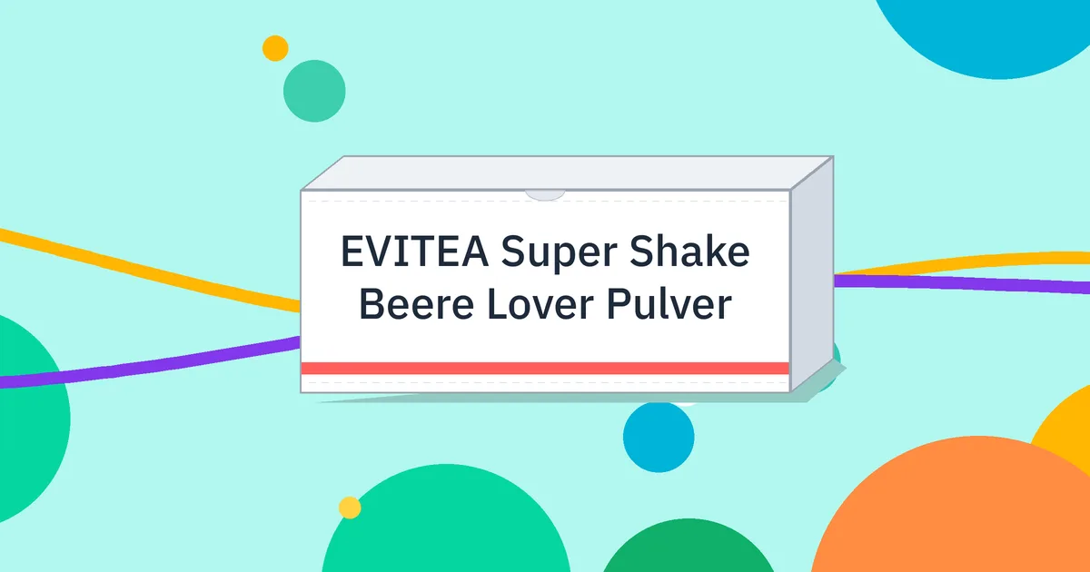 Symbolbild: Packung mit der Aufschrift EVITEA Super Shake Beere Lover Pulver (PZN 16631949) – Verfügbarkeit und Bezug in Apotheken in Frankfurt am Main