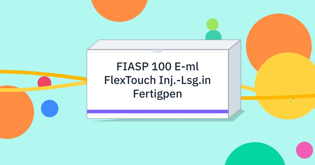Symbolbild: Packung mit der Aufschrift FIASP 100 E-ml FlexTouch Inj.-Lsg.in Fertigpen (PZN 13724811) – Verfügbarkeit und Bezug in Apotheken in Frankfurt am Main