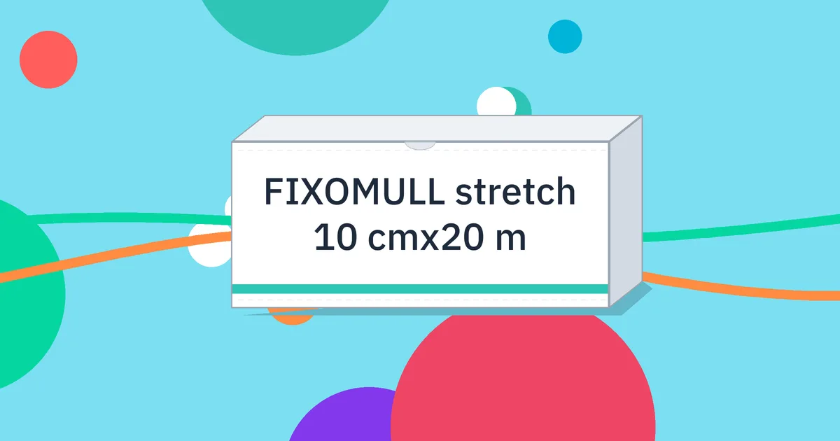 Symbolbild: Packung mit der Aufschrift FIXOMULL stretch 10 cmx20 m (PZN 19347597) – Verfügbarkeit und Bezug in Apotheken in Frankfurt am Main