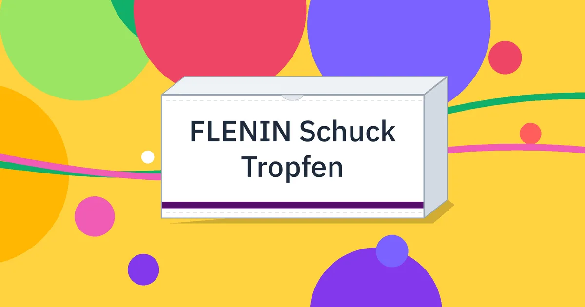 Symbolbild: Packung mit der Aufschrift FLENIN Schuck Tropfen (PZN 05919742) – Verfügbarkeit und Bezug in Apotheken in Frankfurt am Main