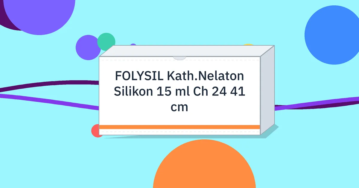 Symbolbild: Packung mit der Aufschrift FOLYSIL Kath.Nelaton Silikon 15 ml Ch 24 41 cm (PZN 18188576) – Verfügbarkeit und Bezug in Apotheken in Frankfurt am Main