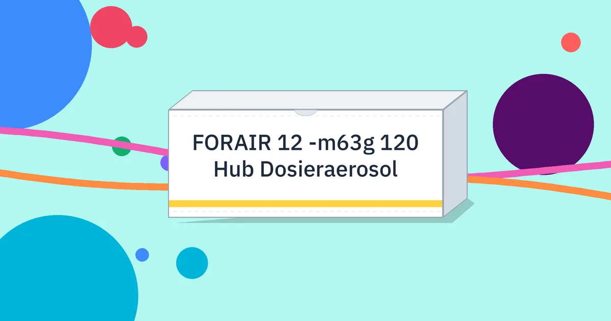 Symbolbild: Packung mit der Aufschrift FORAIR 12 -m63g 120 Hub Dosieraerosol (PZN 10068045) – Verfügbarkeit und Bezug in Apotheken in Frankfurt am Main