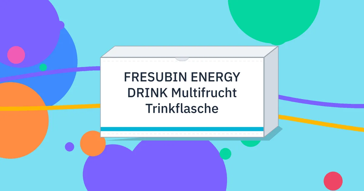 Symbolbild: Packung mit der Aufschrift FRESUBIN ENERGY DRINK Multifrucht Trinkflasche (PZN 02173408) – Verfügbarkeit und Bezug in Apotheken in Frankfurt am Main