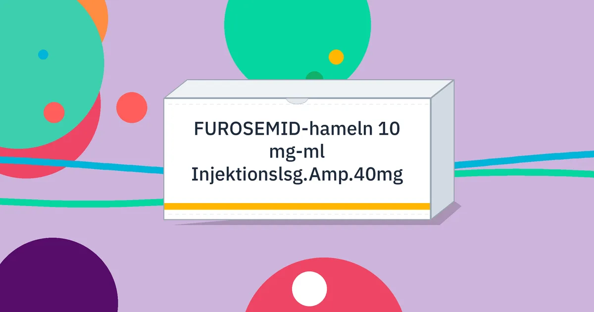Symbolbild: Packung mit der Aufschrift FUROSEMID-hameln 10 mg-ml Injektionslsg.Amp.40mg (PZN 19080409) – Verfügbarkeit und Bezug in Apotheken in Frankfurt am Main
