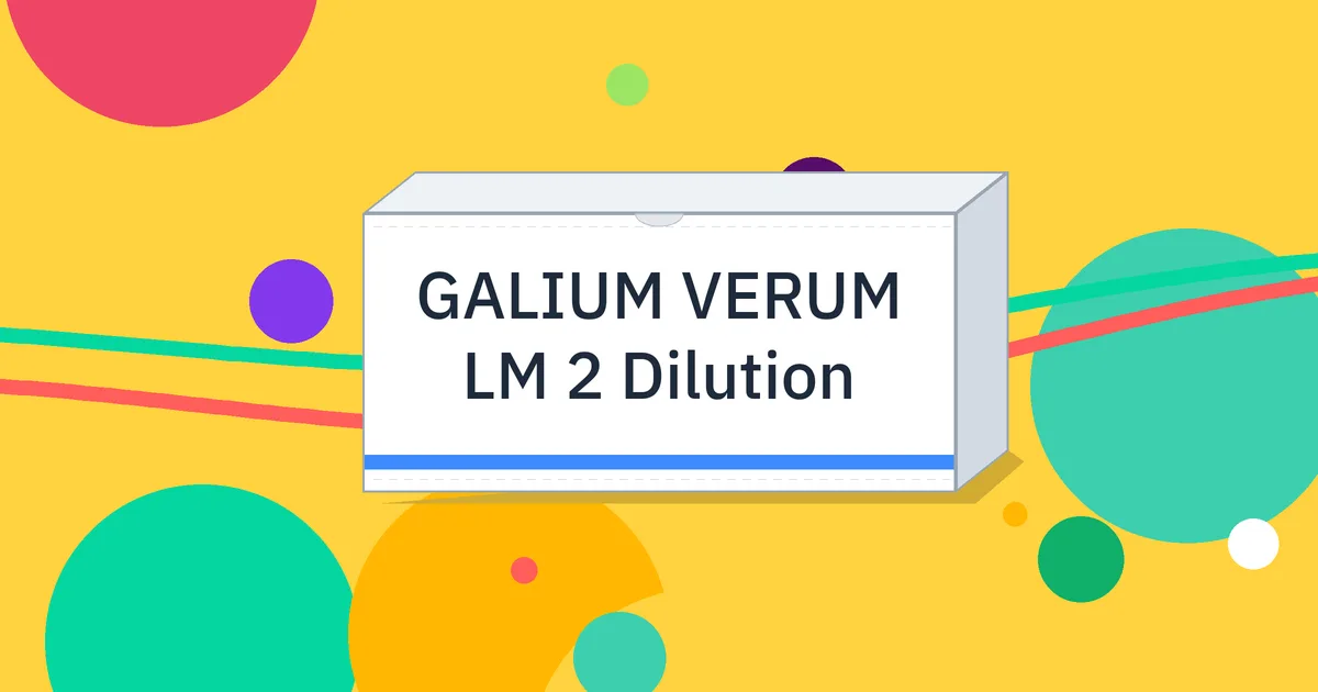 Symbolbild: Packung mit der Aufschrift GALIUM VERUM LM 2 Dilution (PZN 13497462) – Verfügbarkeit und Bezug in Apotheken in Frankfurt am Main
