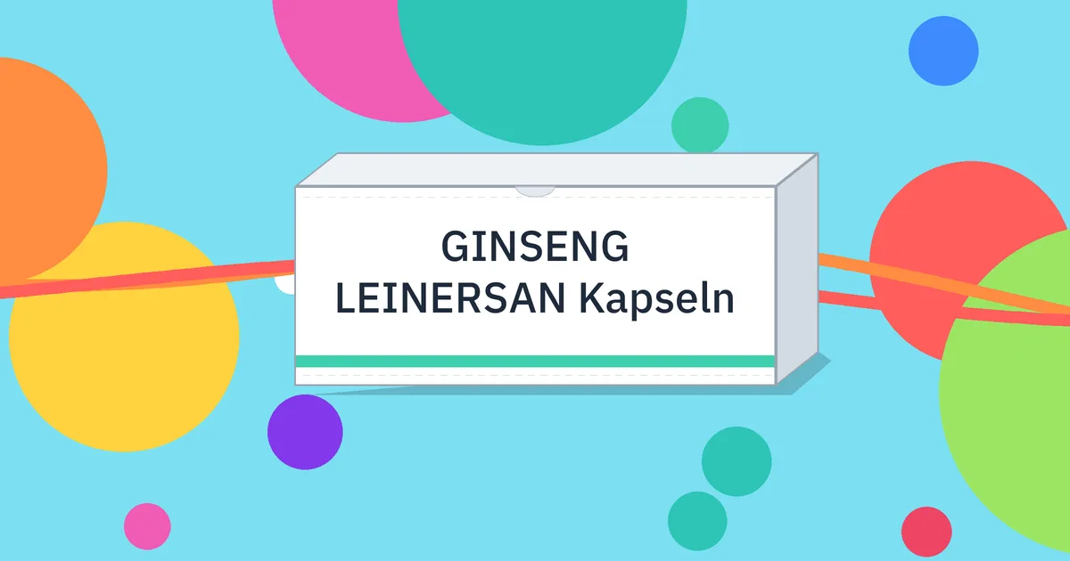 Symbolbild: Packung mit der Aufschrift GINSENG LEINERSAN Kapseln (PZN 19509663) – Verfügbarkeit und Bezug in Apotheken in Frankfurt am Main