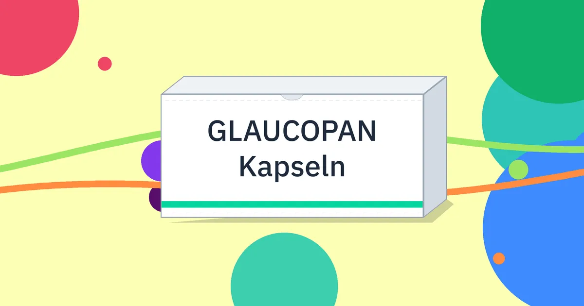 Symbolbild: Packung mit der Aufschrift GLAUCOPAN Kapseln (PZN 11180100) – Verfügbarkeit und Bezug in Apotheken in Frankfurt am Main