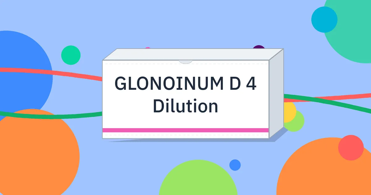 Symbolbild: Packung mit der Aufschrift GLONOINUM D 4 Dilution (PZN 02401890) – Verfügbarkeit und Bezug in Apotheken in Frankfurt am Main