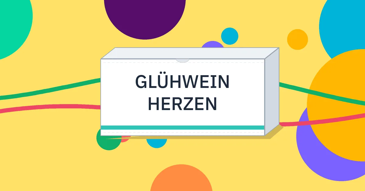 Symbolbild: Packung mit der Aufschrift GLÜHWEIN HERZEN (PZN 18882331) – Verfügbarkeit und Bezug in Apotheken in Frankfurt am Main