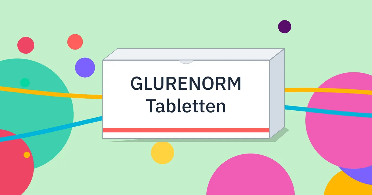 Symbolbild: Packung mit der Aufschrift GLURENORM Tabletten (PZN 01900786) – Verfügbarkeit und Bezug in Apotheken in Frankfurt am Main
