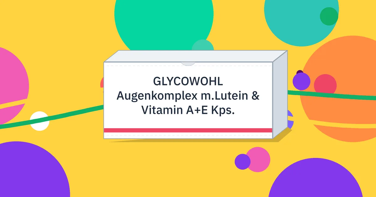 Symbolbild: Packung mit der Aufschrift GLYCOWOHL Augenkomplex m.Lutein & Vitamin A+E Kps. (PZN 19958622) – Verfügbarkeit und Bezug in Apotheken in Frankfurt am Main